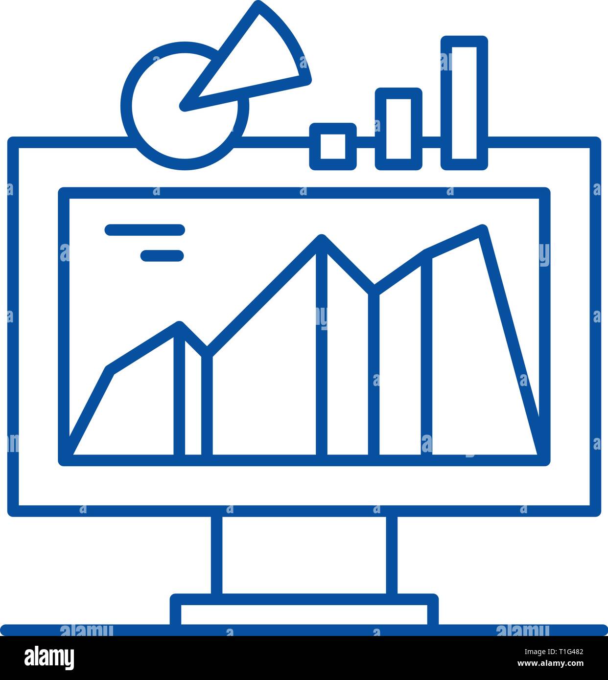 Business indicator system line icon concept. Business indicator system ...