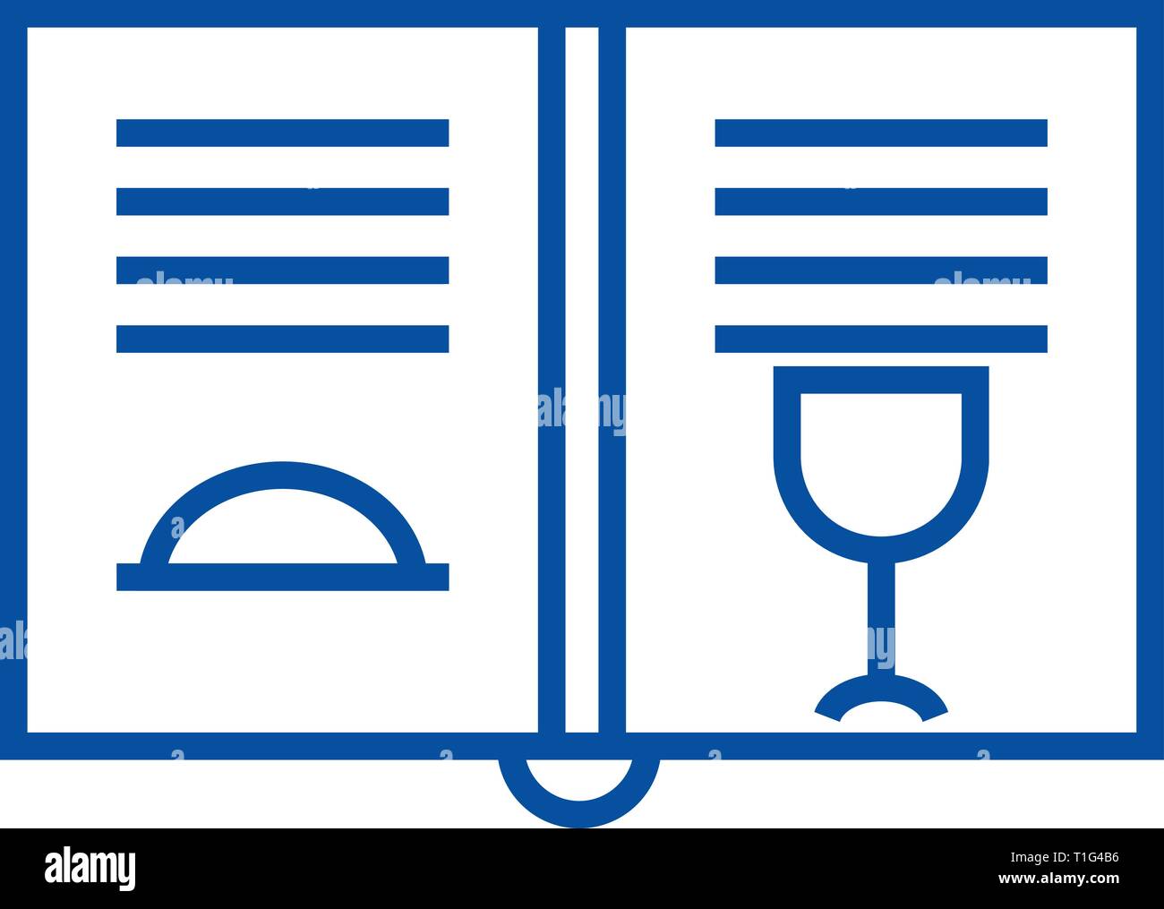 Business menu line icon concept. Business menu flat vector symbol, sign ...