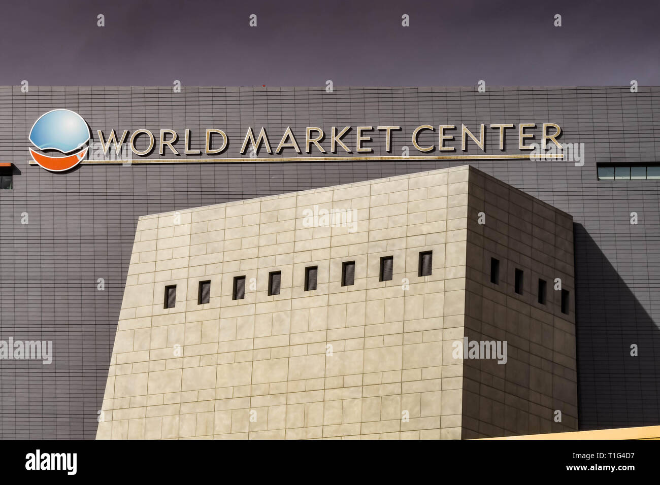 LAS VEGAS, NV, USA - FEBRUARY 2019: Exterior of the World Market Center ...