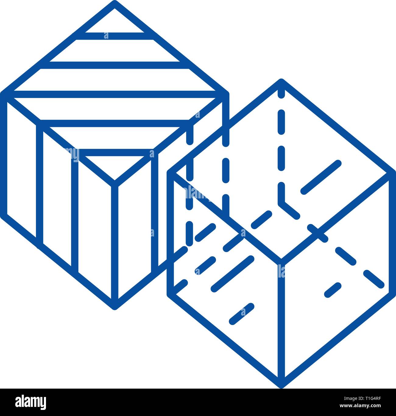 Business transformation line icon concept. Business transformation flat ...