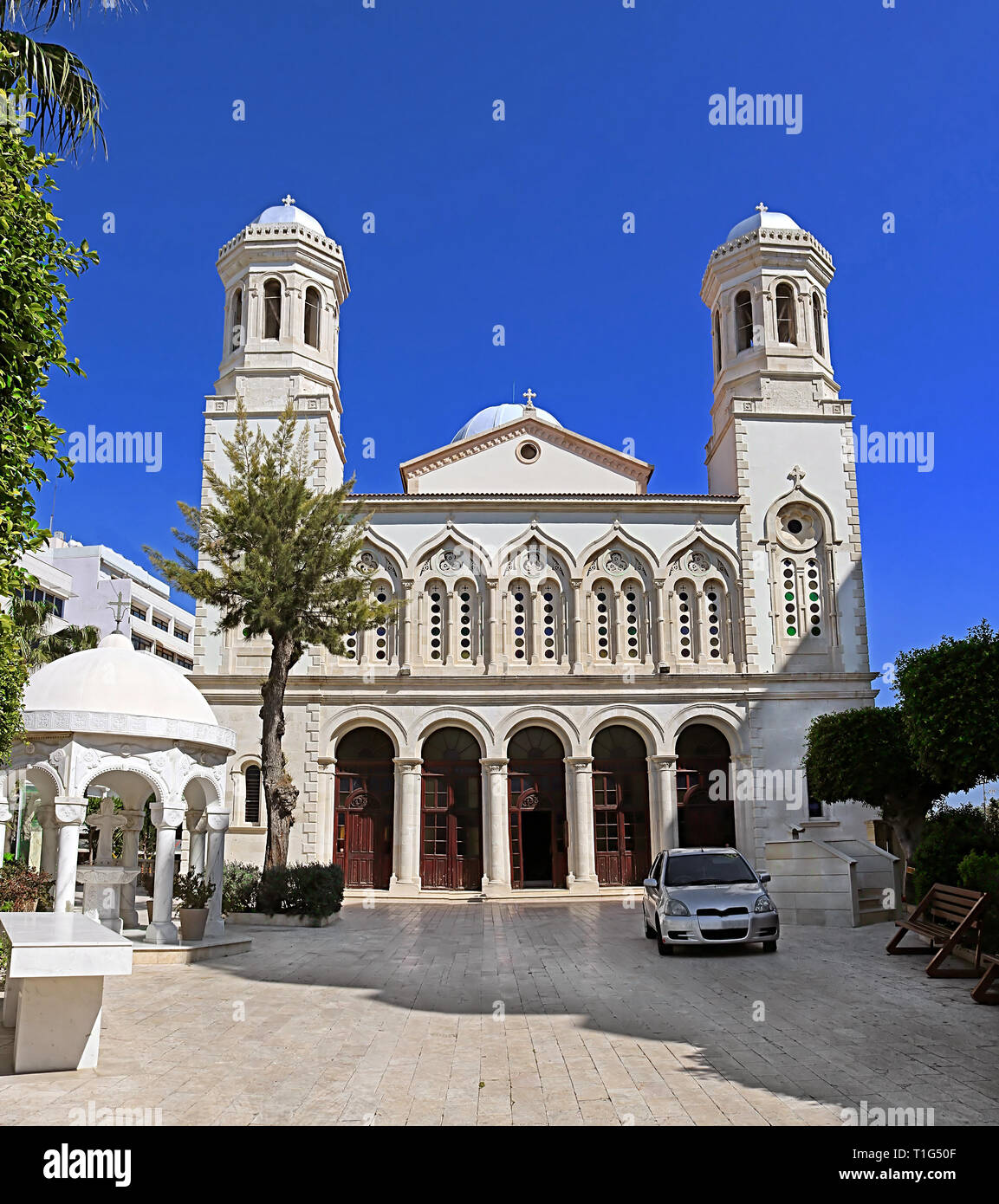 Cathedral of Agia-Napa, the main Orthodox Church of Limassol city ...
