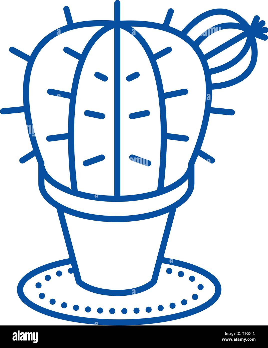Cactus line icon concept. Cactus flat vector symbol, sign, outline ...