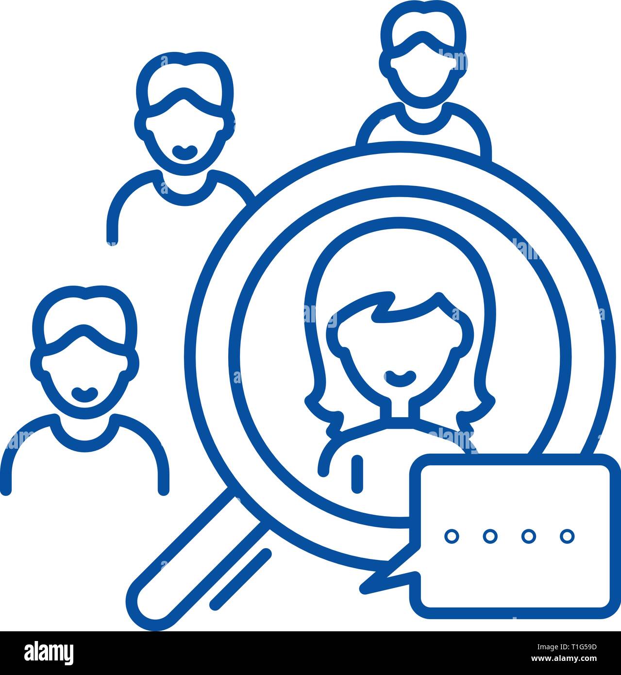 Candidate selection line icon concept. Candidate selection flat vector ... Candidate selection line icon concept. Candidate selection flat vector ...