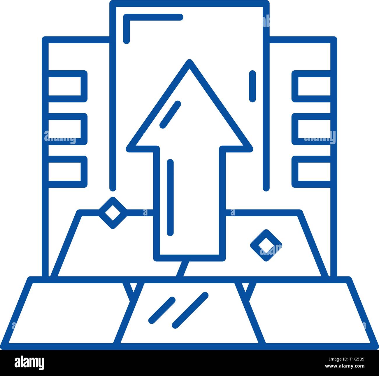 Capital line icon concept. Capital flat vector symbol, sign, outline ...