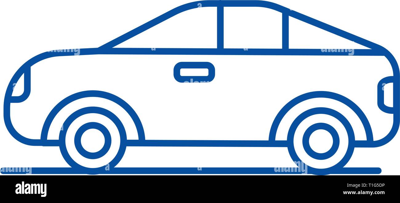 Car, vehicle, automobile line icon concept. Car, vehicle, automobile ...