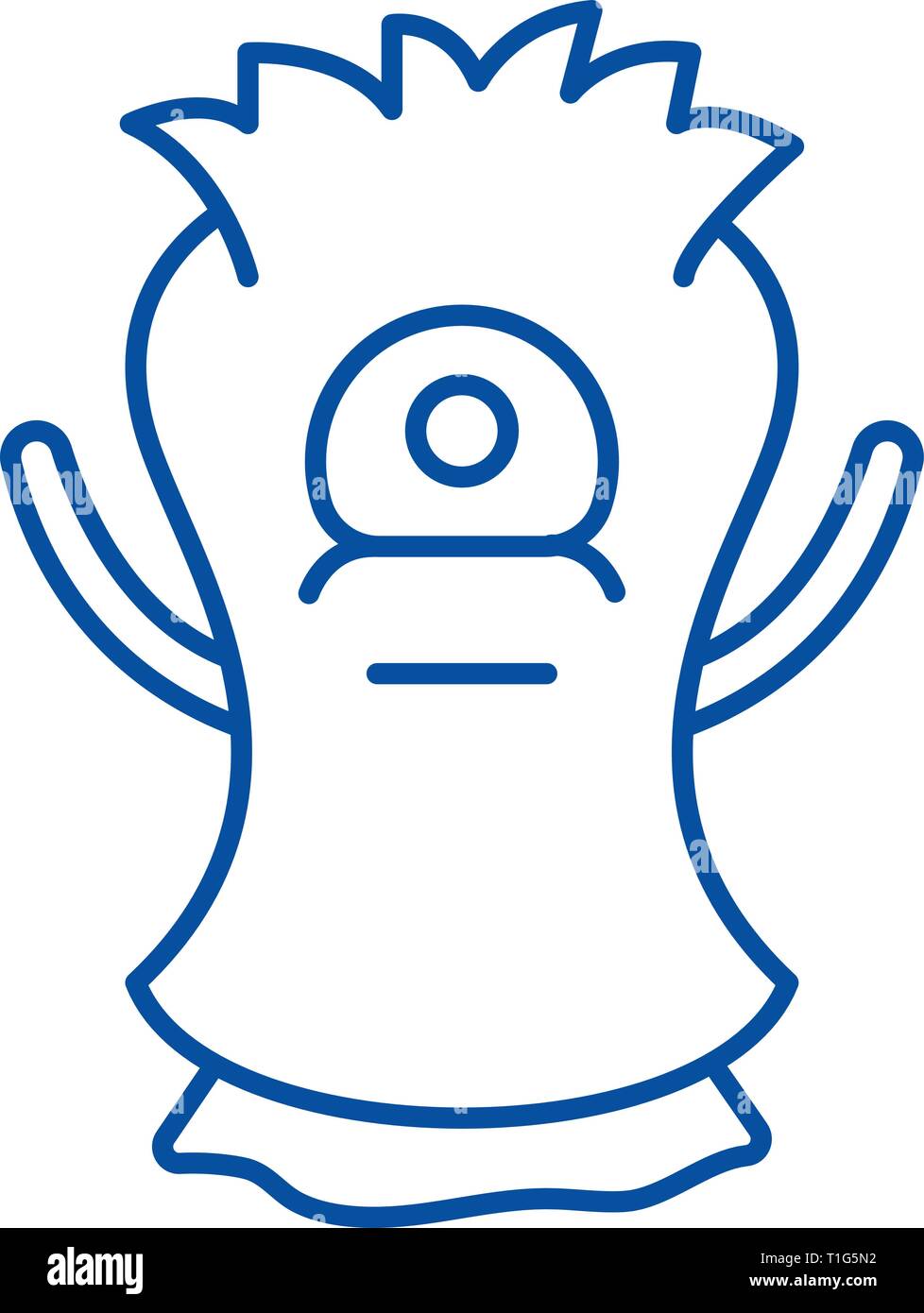 Cast line icon concept. Cast flat vector symbol, sign, outline ...