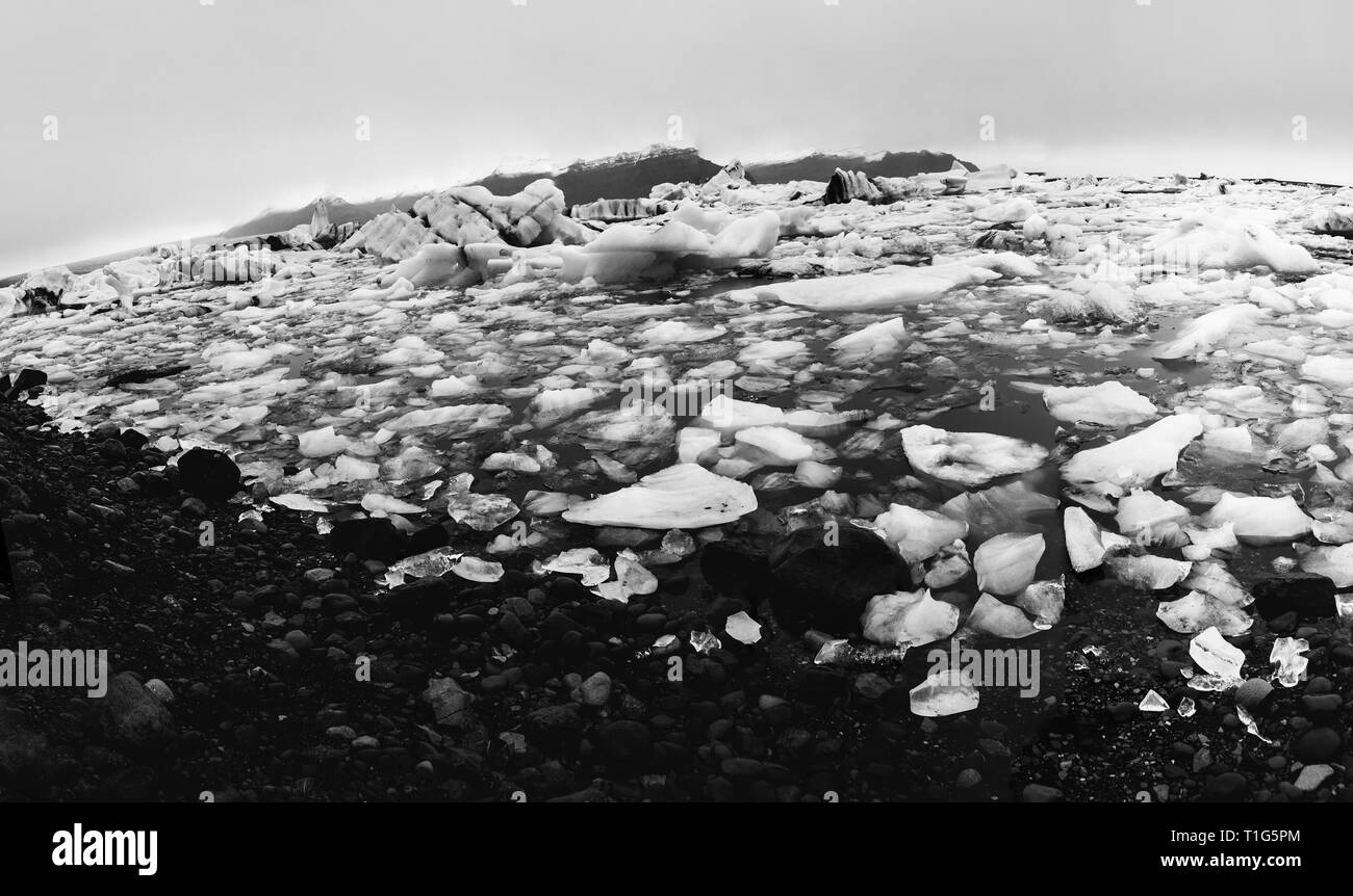 Large blocks of broken ice from an Icelandic glacier Stock Photo - Alamy