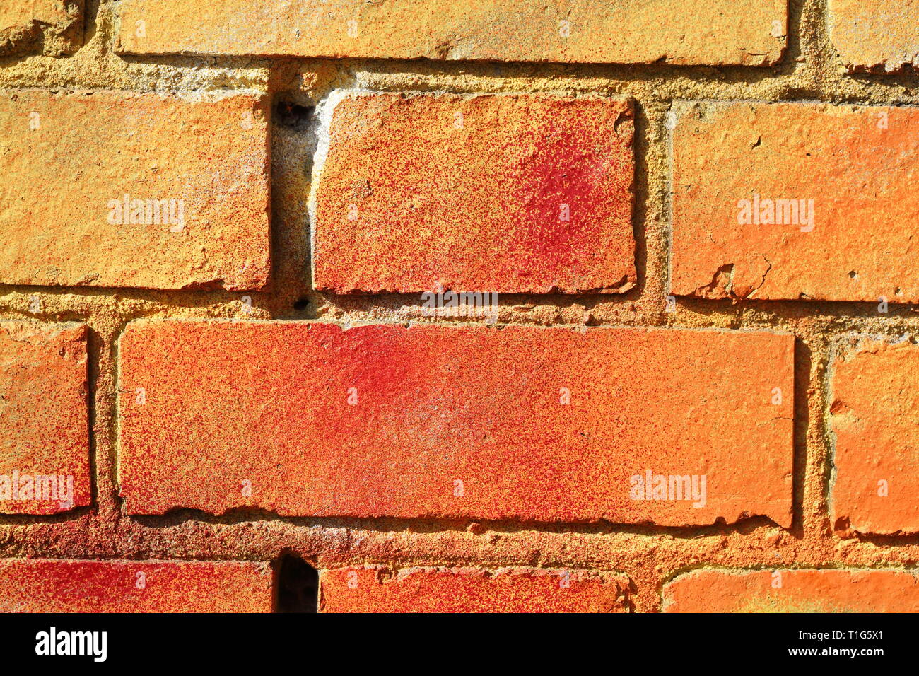 Orange brick wall, bricks, background, Germany, Europe Stock Photo - Alamy