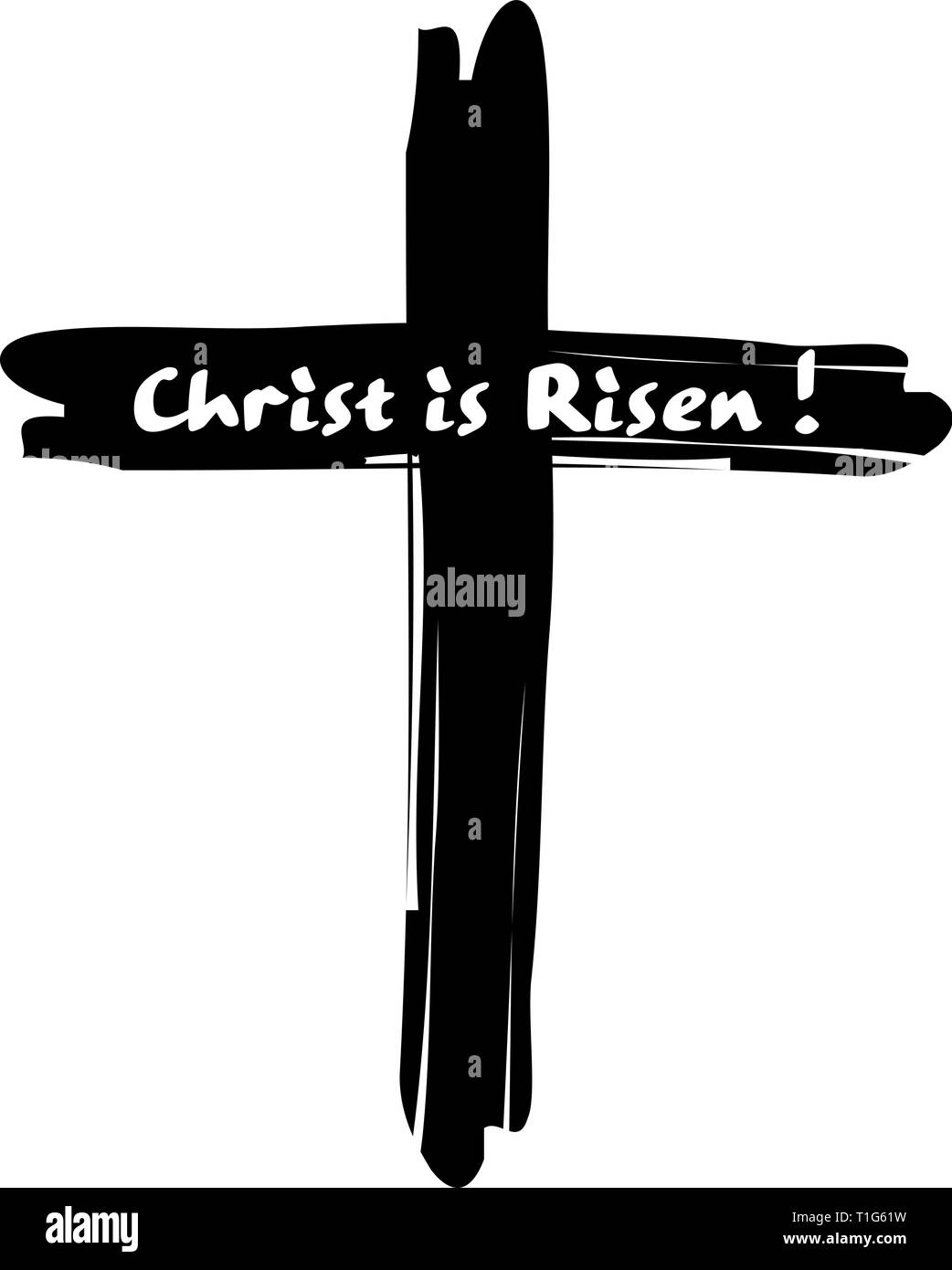 Cross with text it's love on a white background Stock Vector Image ...