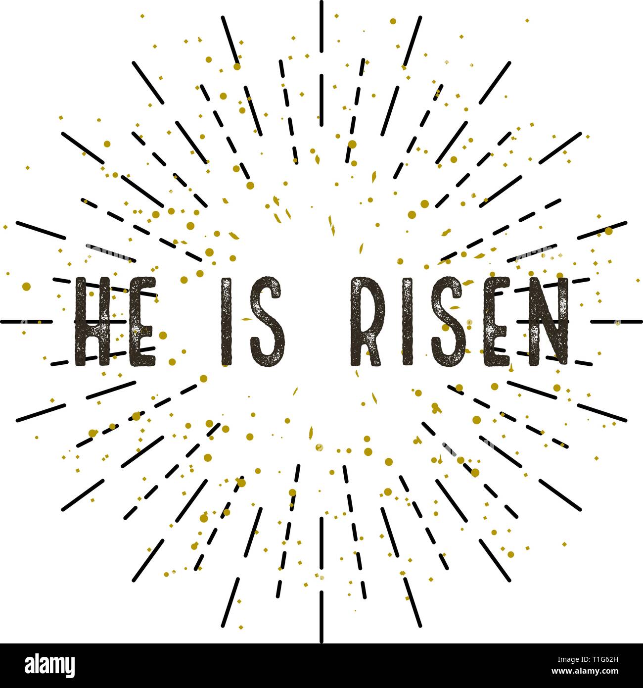 Illustration for Easter Christ is Risen, White background Stock Vector ...