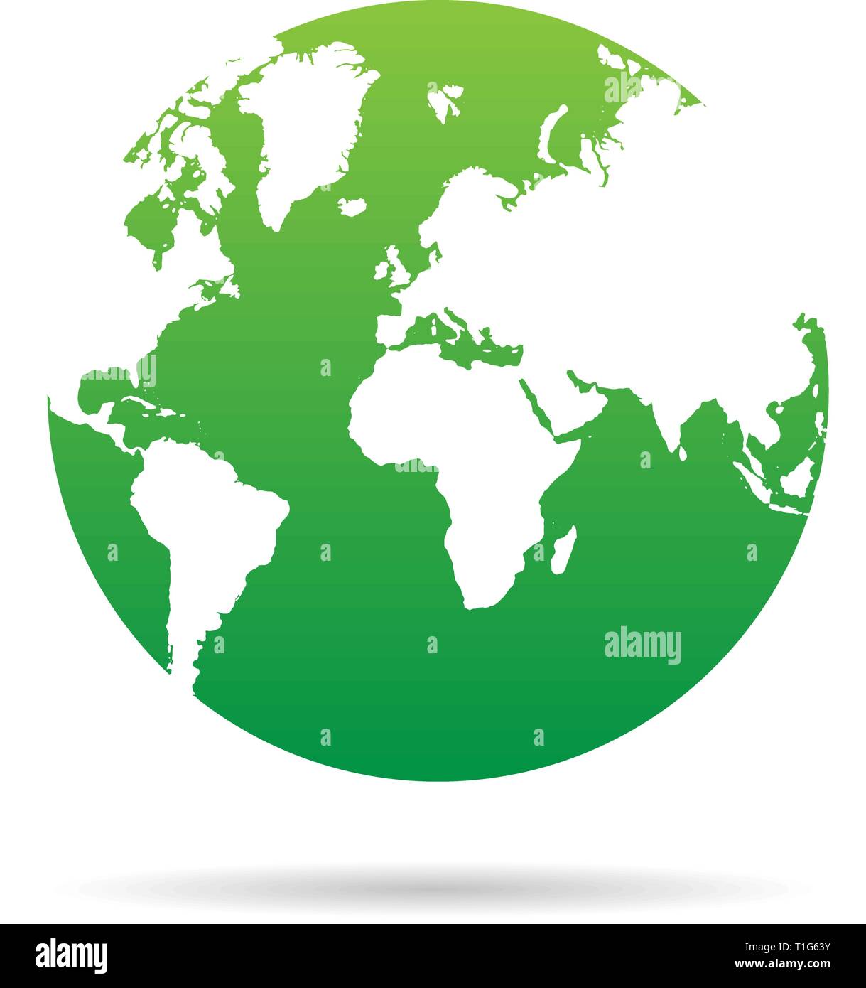 Earth globe in Design on a white background Stock Vector Image & Art ...