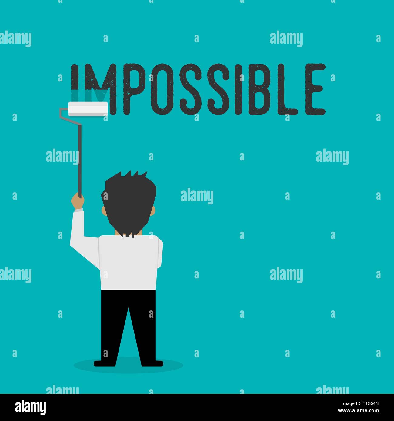 The impossible is possible, the illustration demonstrates the a ...
