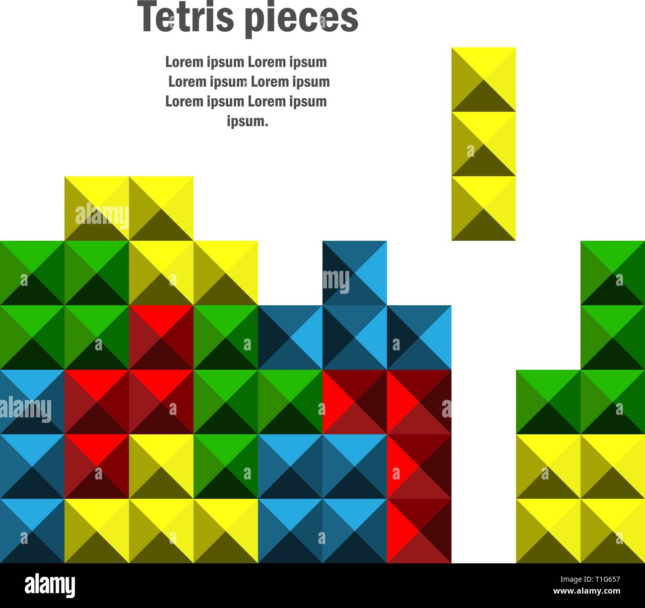 Tetris pieces, game background. a Space blank for your text Stock ...