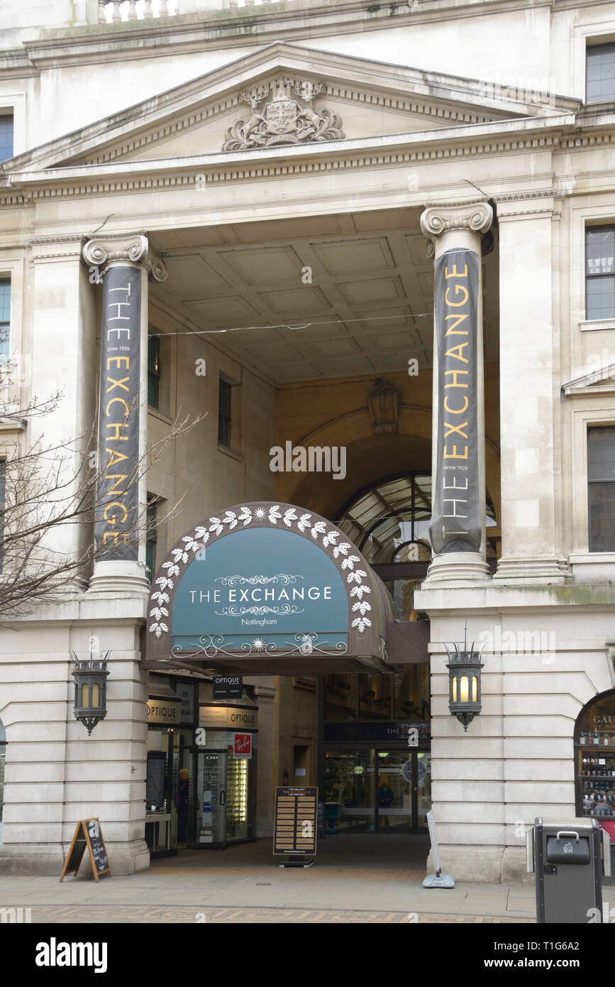 The Exchange, Arcade, Nottingham Stock Photo - Alamy