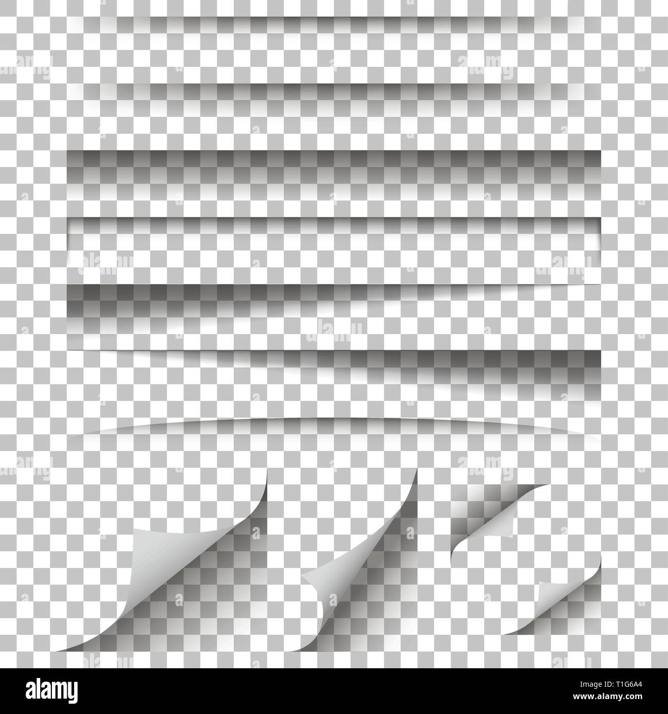 Paper shadow effect on a isolated background, vector Stock Vector Image ...