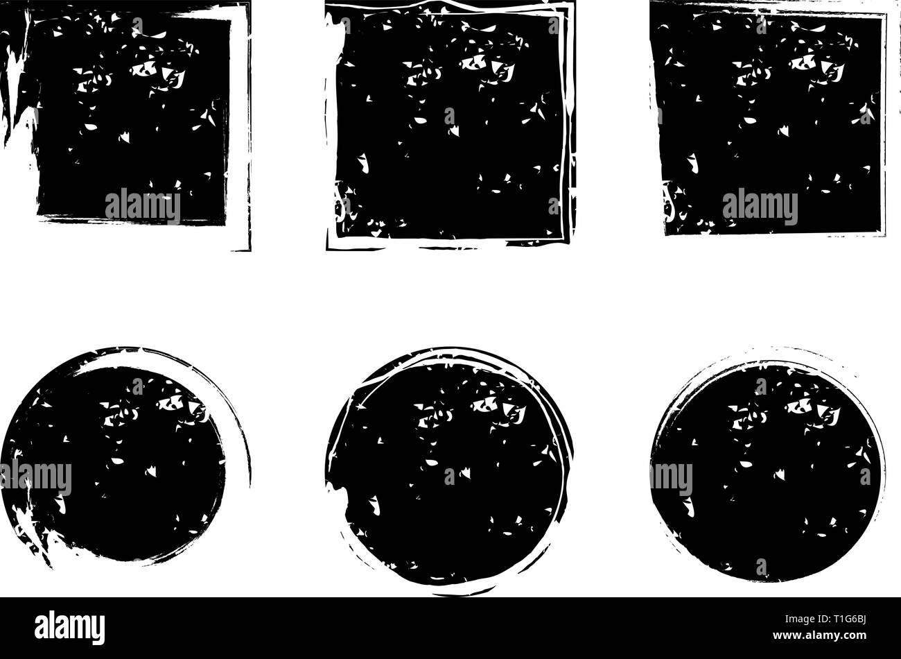 Circles and square grunge shapes, a vector element Stock Vector Image ...