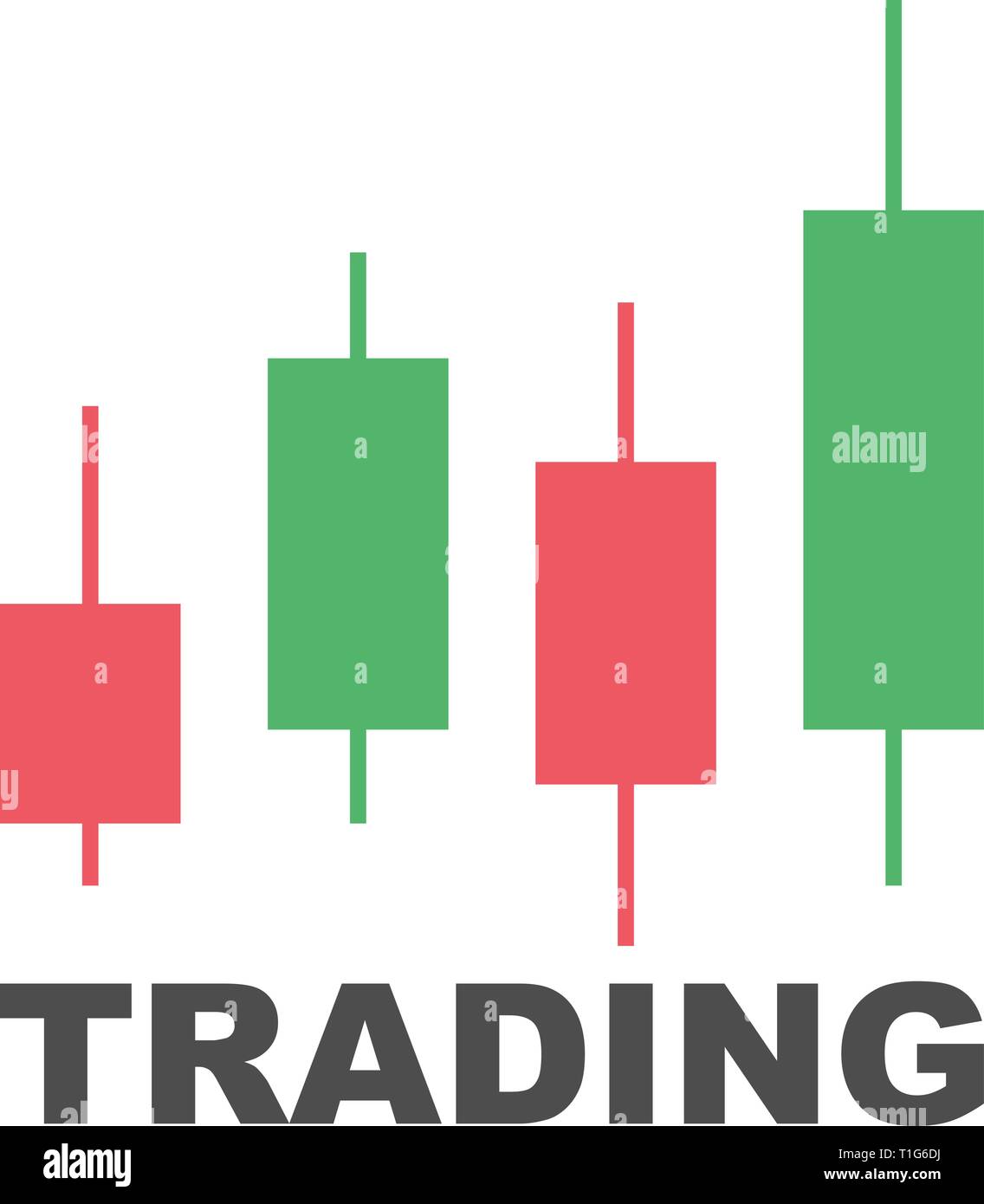 Trading graphic, investment line flat design and vector Stock Vector ...