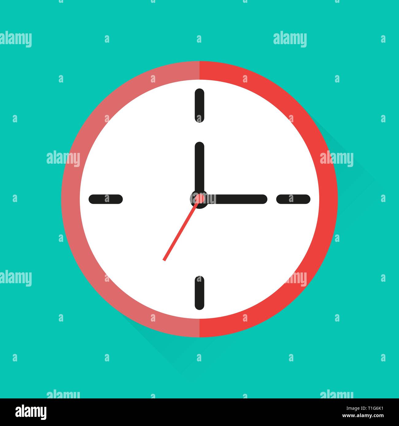 Icon clock in a flat style, vector illustration Stock Vector Image ...