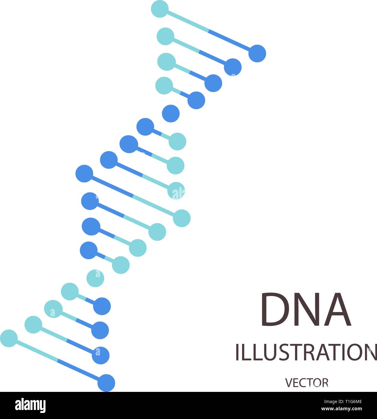 DNA simbol in flat style, on white background Stock Vector Image & Art ...