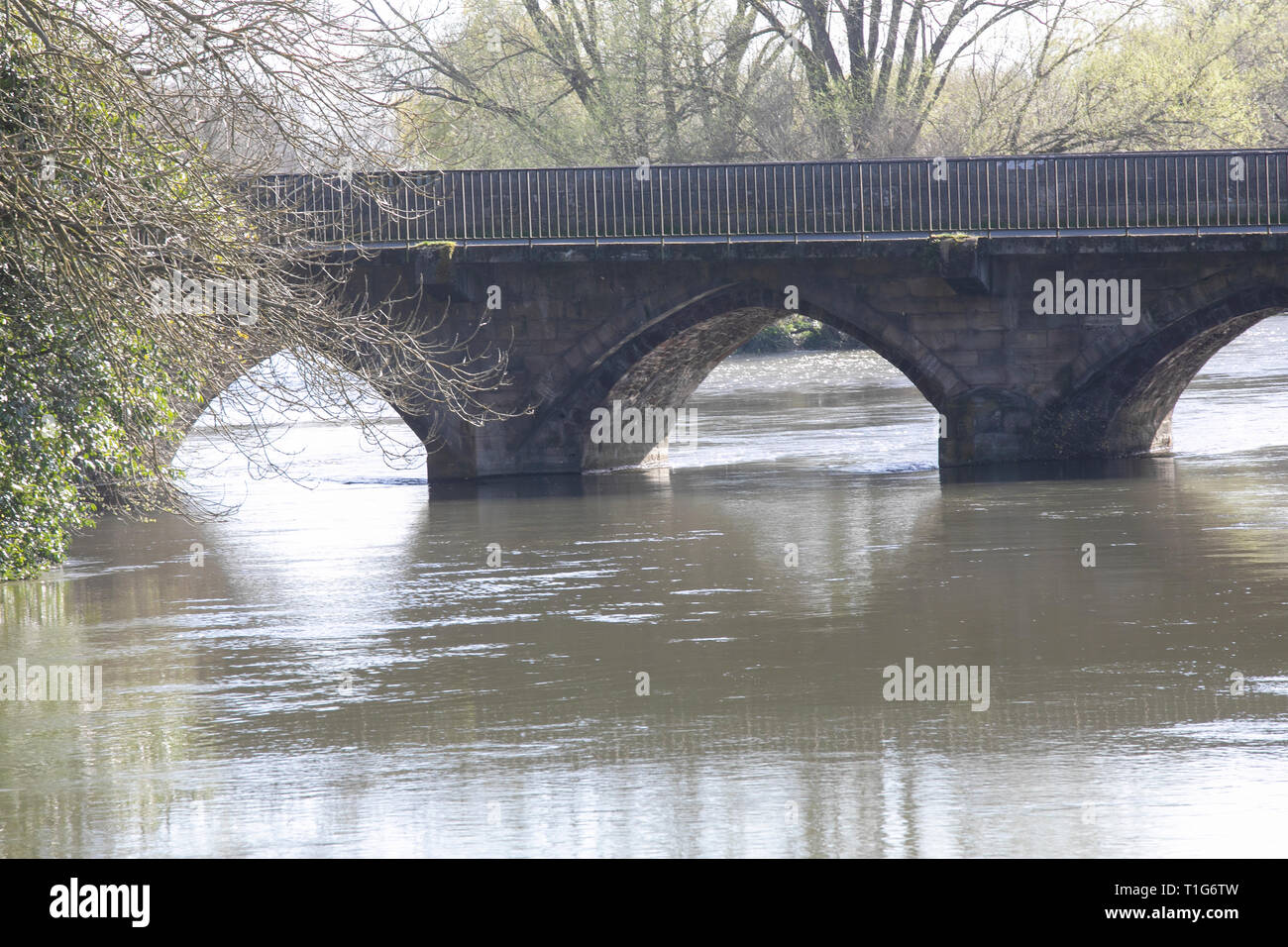 Bridge at Fordingbridge, Hampshire in Spring Stock Photo - Alamy