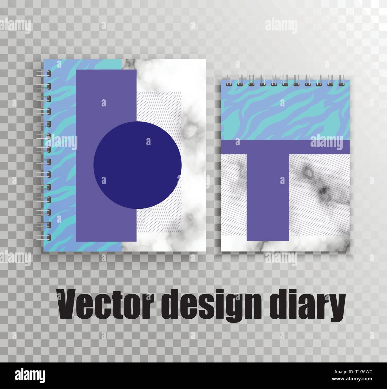 Collection of vector mock up notebooks with stylish design Stock Vector ...