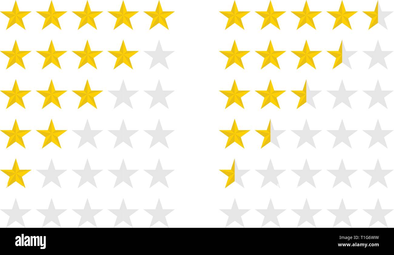 Product ratings set with gold stars, vector illustration Stock Vector Image & Art - Alamy
