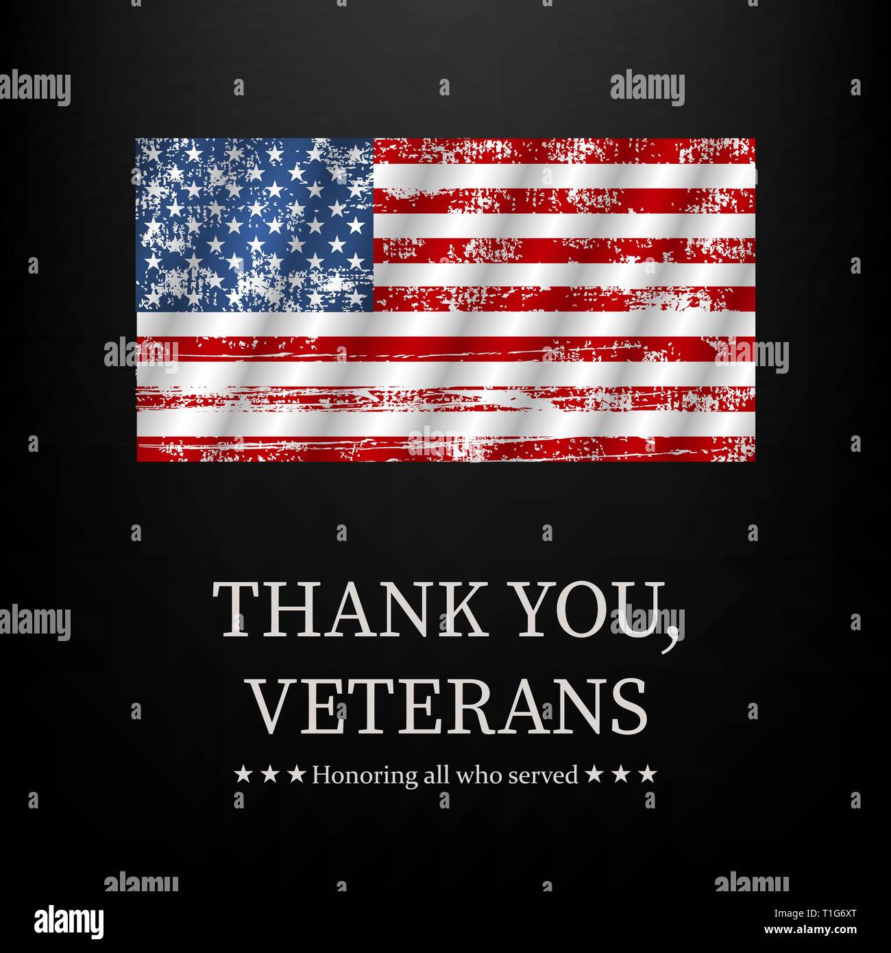 Illustration for veterans day, thank you, vector graphic Stock Vector ...