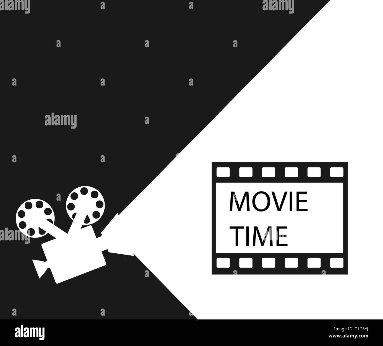 Movie time Black and White Stock Photos & Images - Alamy