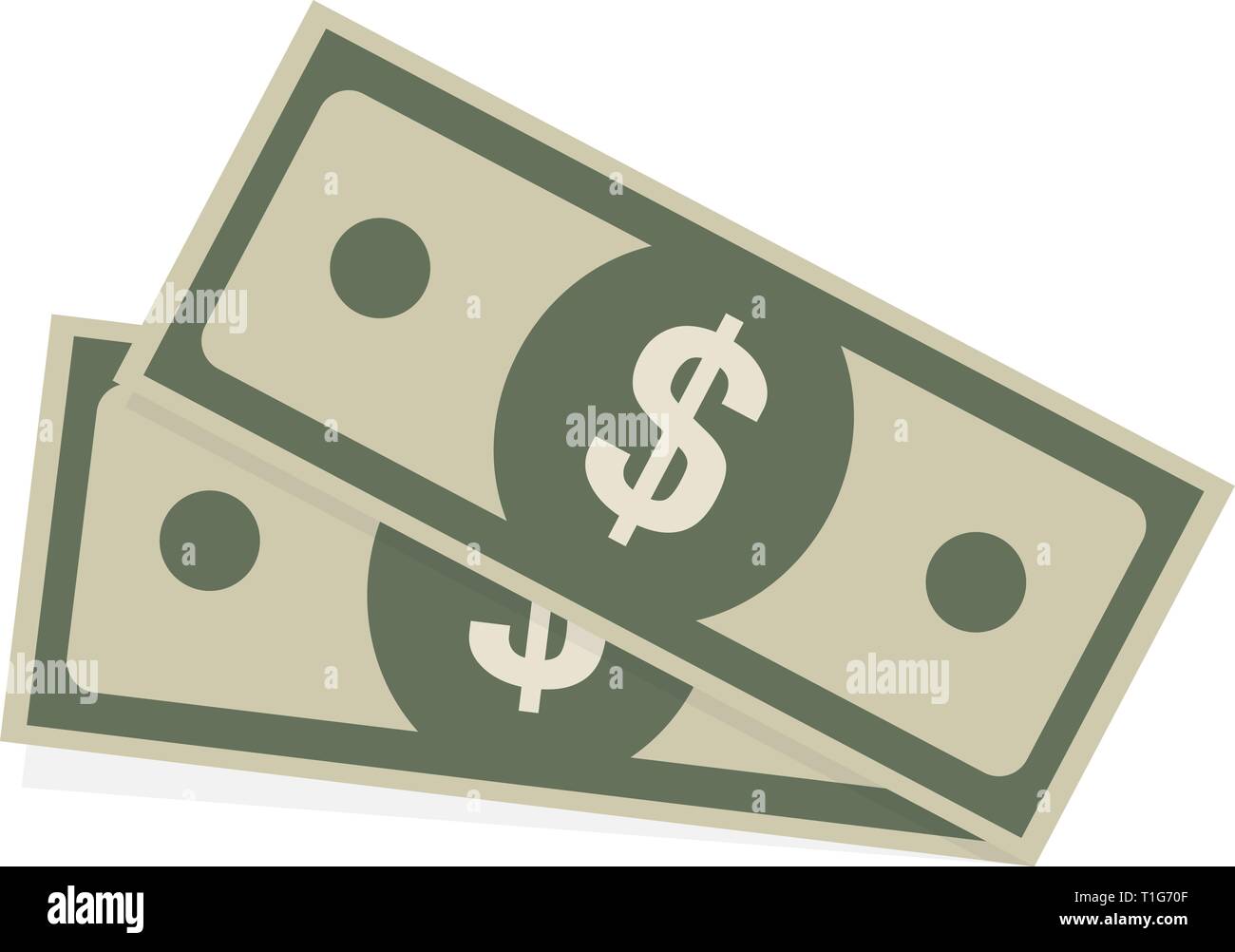 Dollar icons in flat style on a white background, vector Stock Vector ...