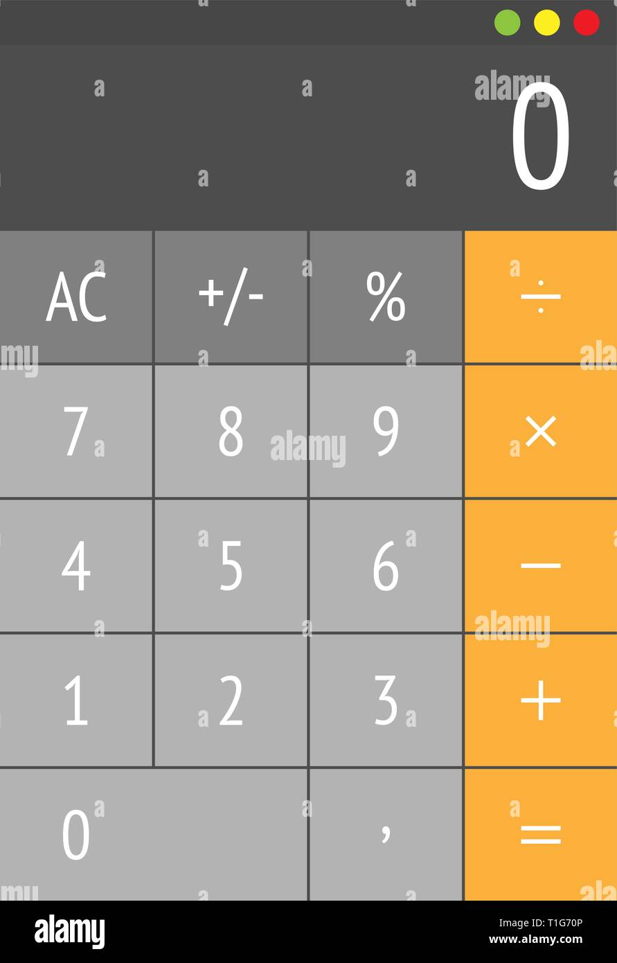 Calculator in flat design on a white background, vector Stock Vector ...