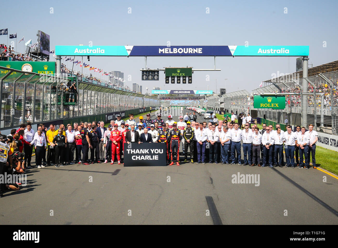 MELBOURNE, AUSTRALIA - MARCH 17: Driver season portrait and dedication ...