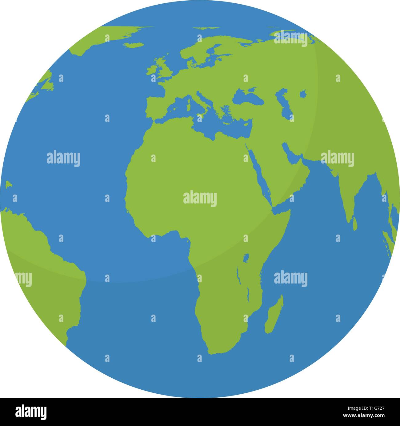 Globe world map with shadow on a white background, vector Stock Vector ...