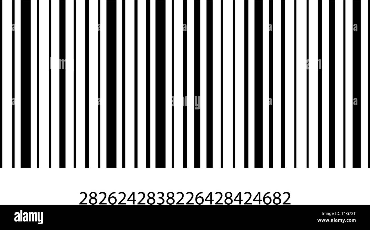 Barcode with numbers on a white background, vector illustration Stock ...