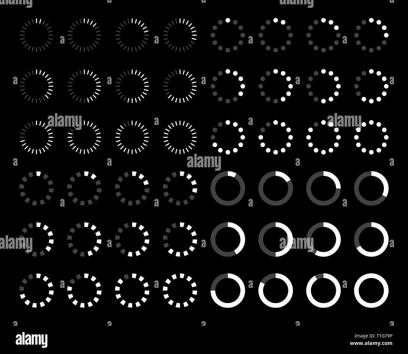 Loading icon. Load set. Upload icons. Loading bar. Loader set. - vector ... Loading icon. Load set. Upload icons. Loading bar. Loader set. - vector ...