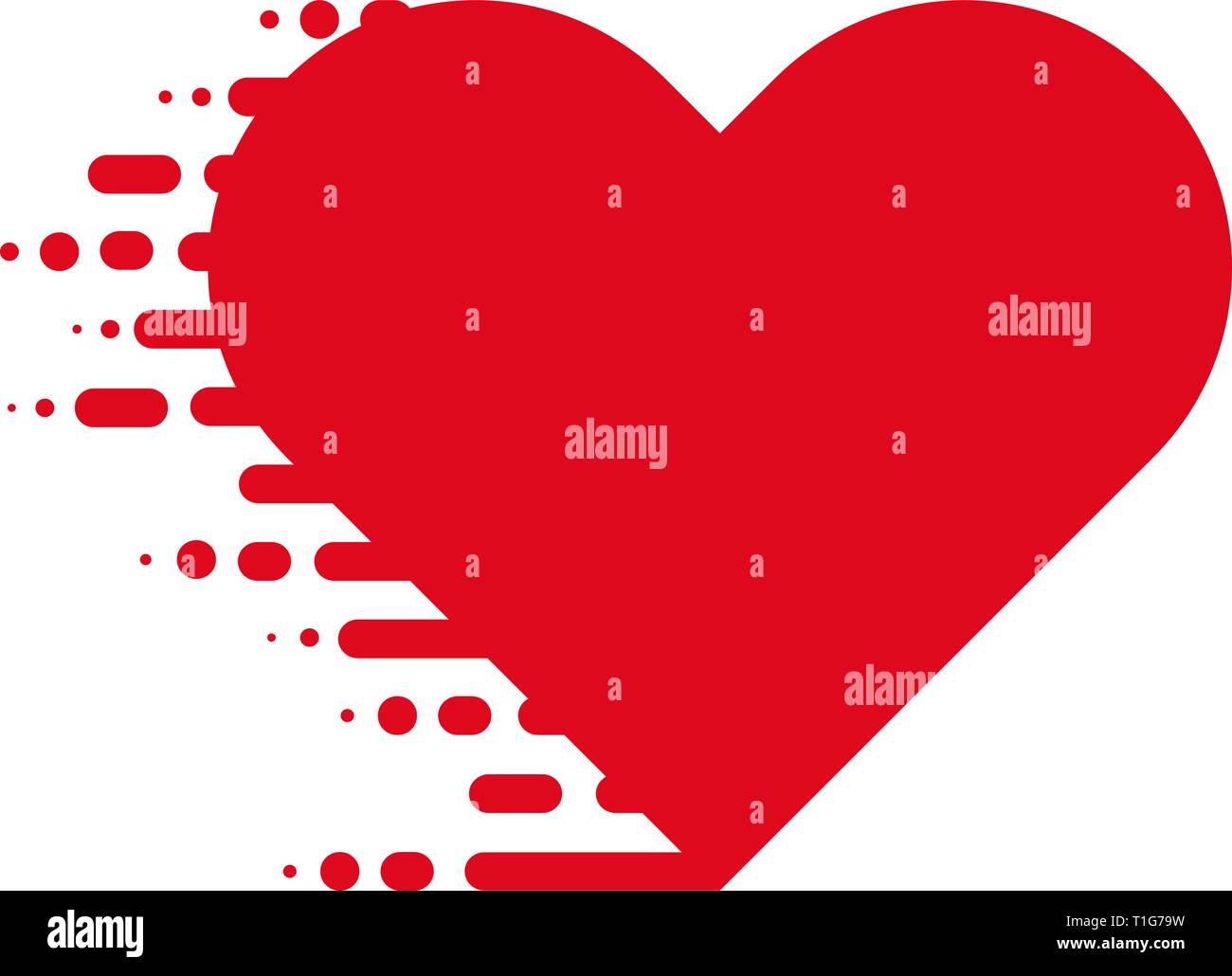 Heart icon. Red colored. Heart in linear style. on white background ...