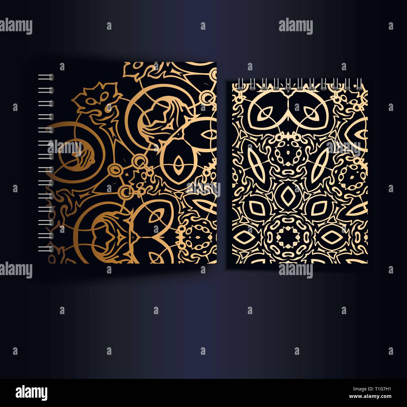 Two notebooks Stock Vector Images - Alamy
