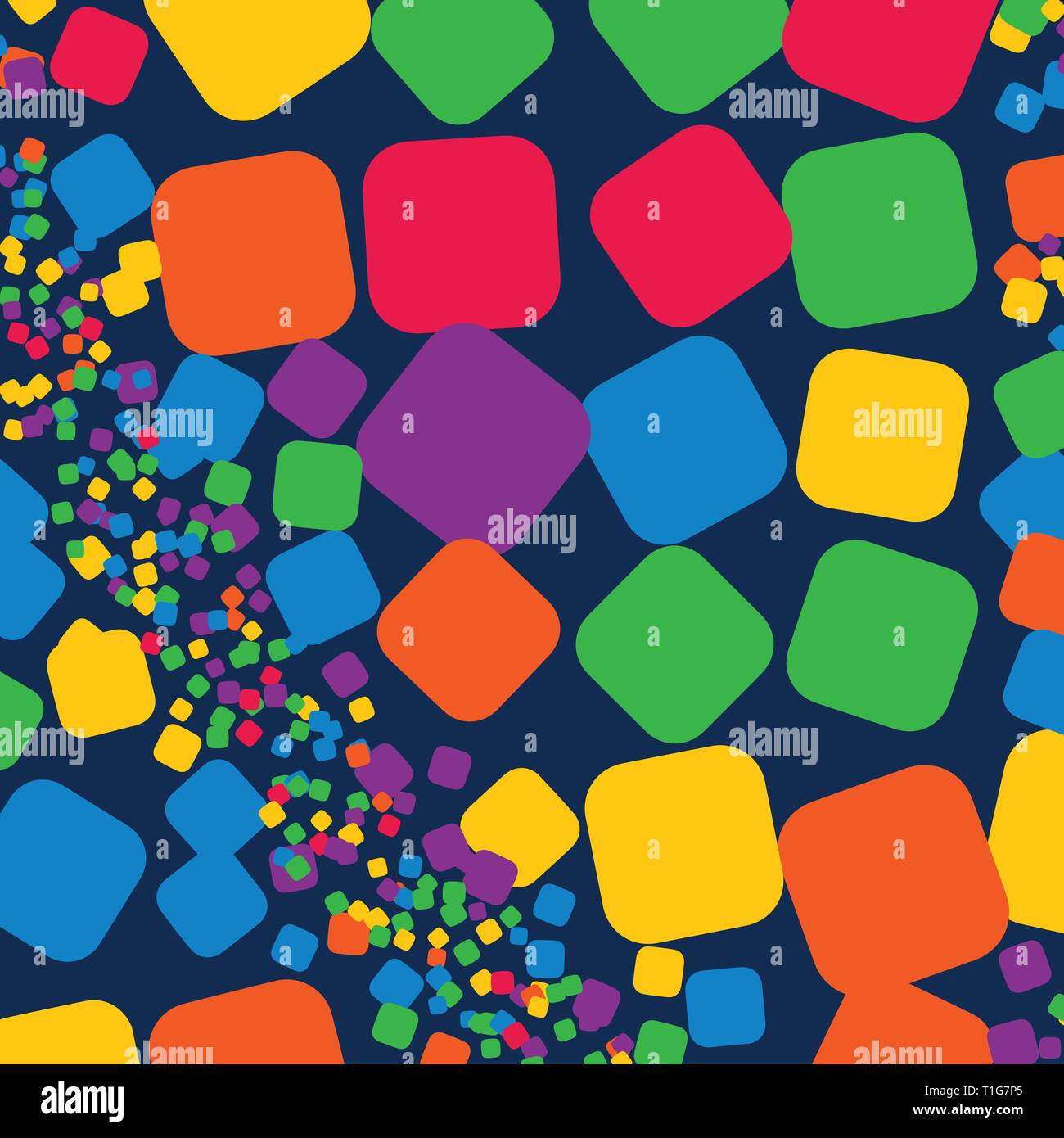 Square rainbow colorful geometrical abstract background for use in ...