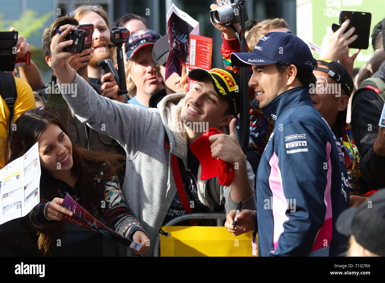 MELBOURNE, AUSTRALIA - MARCH 13: Sergio PEREZ of Racing Point Force ...