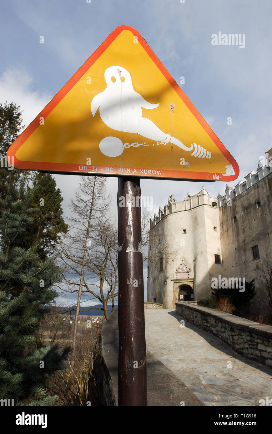 Ghost warning sign hi-res stock photography and images - Alamy