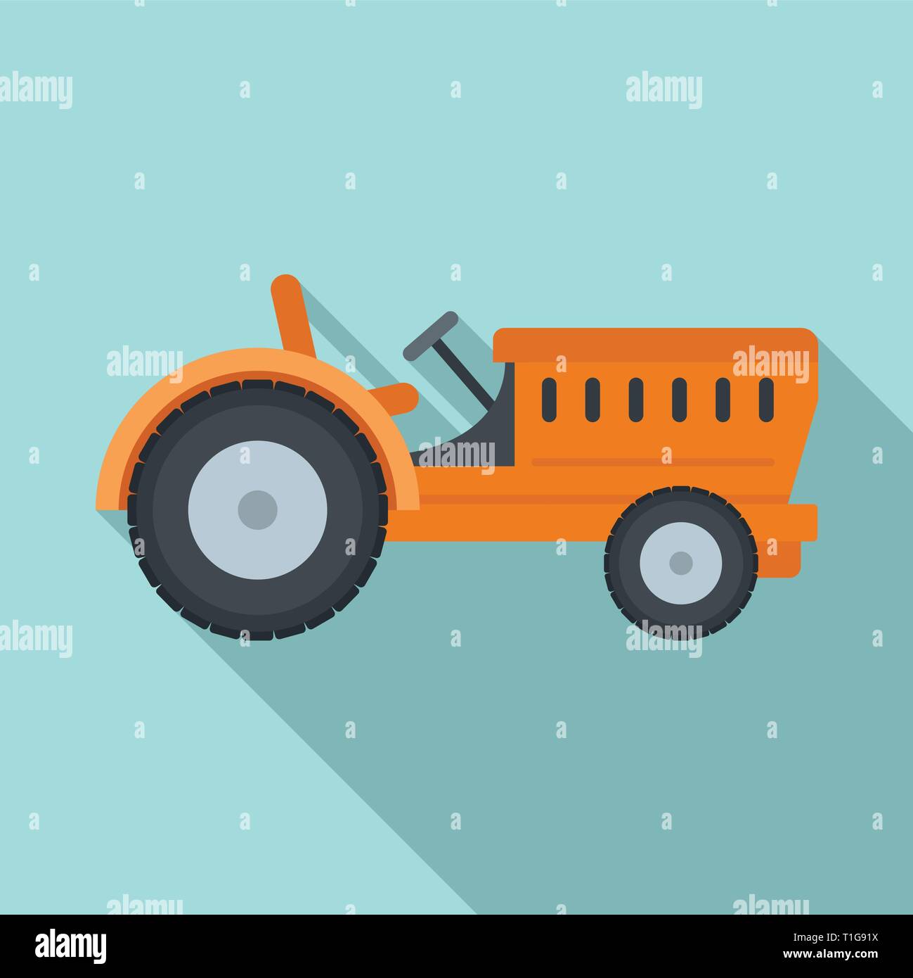 Tractor icon. Flat illustration of tractor vector icon for web design ...