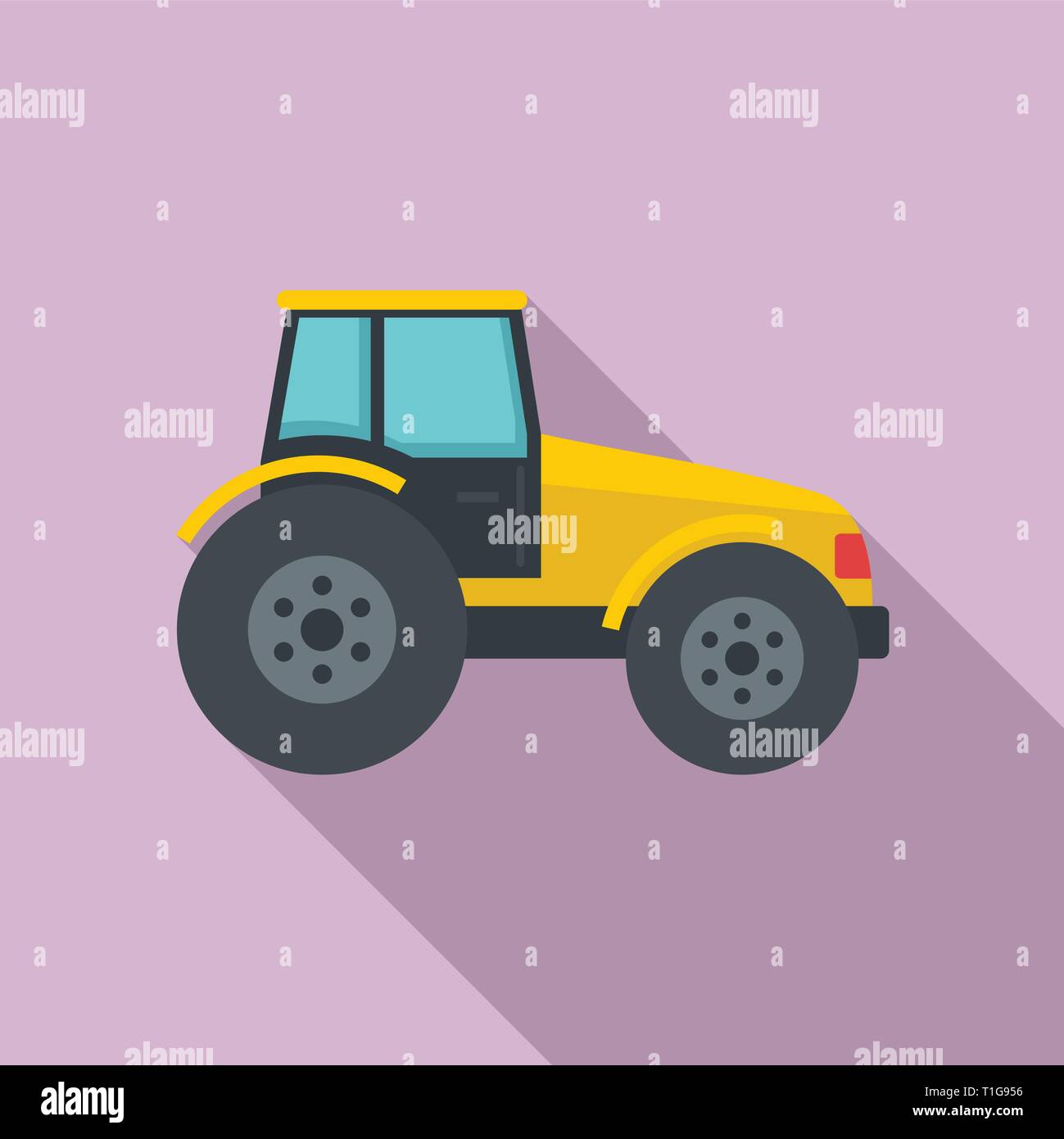 Modern tractor icon. Flat illustration of modern tractor vector icon ...
