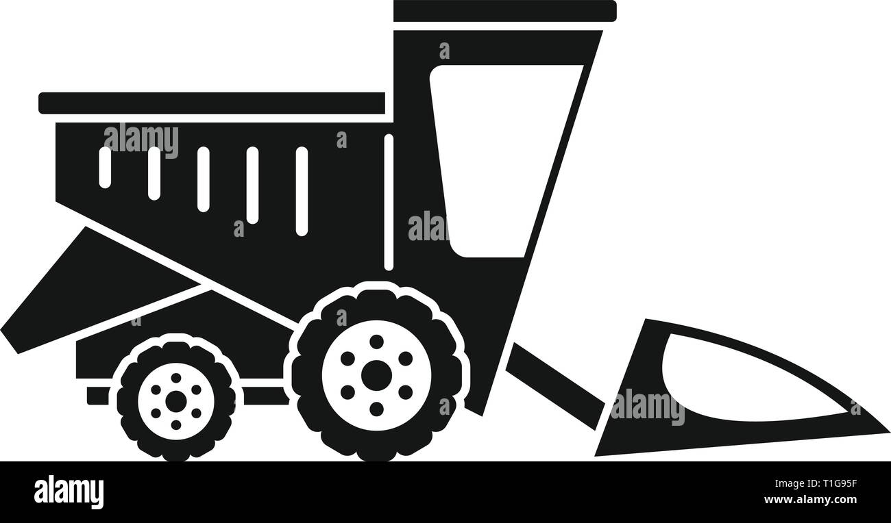 Field harvester icon. Simple illustration of field harvester vector ...