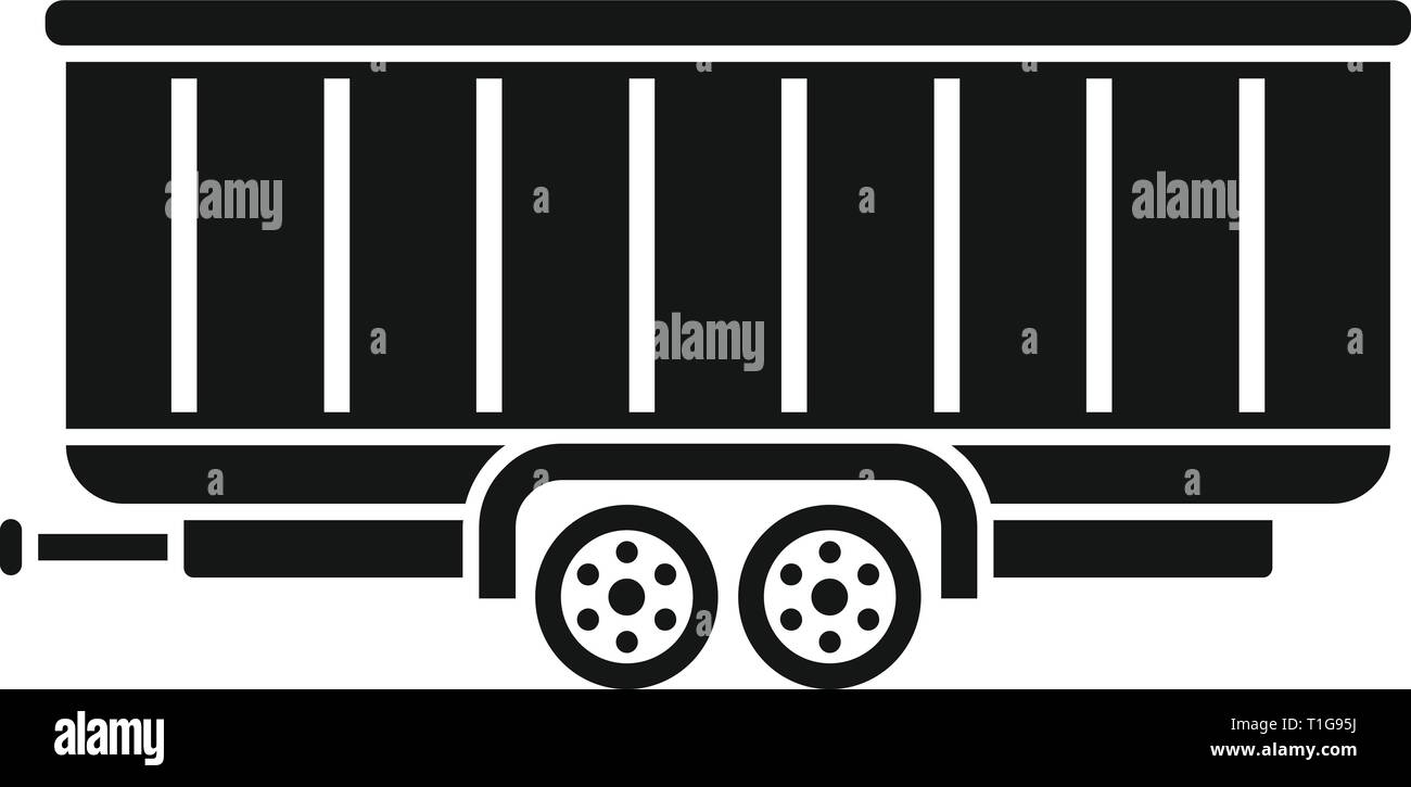 Farm wheat trailer icon. Simple illustration of farm wheat trailer ...