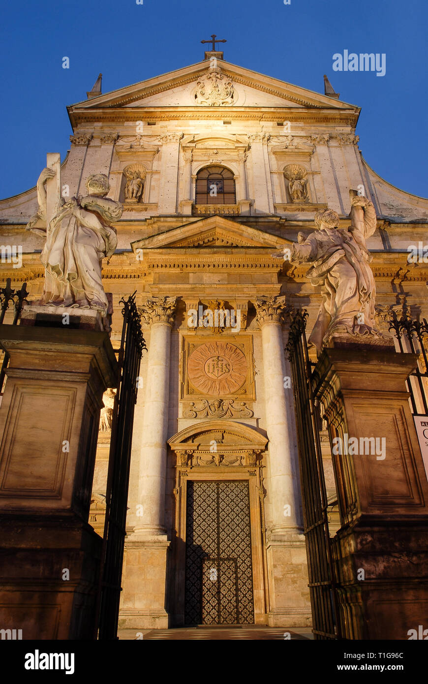 Baroque 12 Apostles statues in front of kosciol Sw Piotra i Sw Pawla (Saints Peter and Paul ...