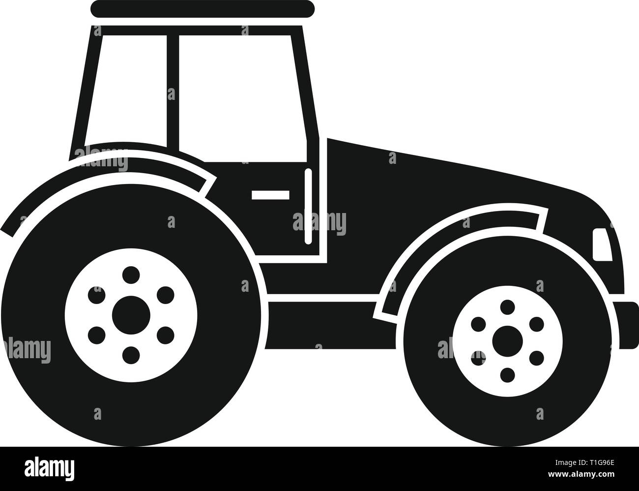 Modern tractor icon. Simple illustration of modern tractor vector icon ...