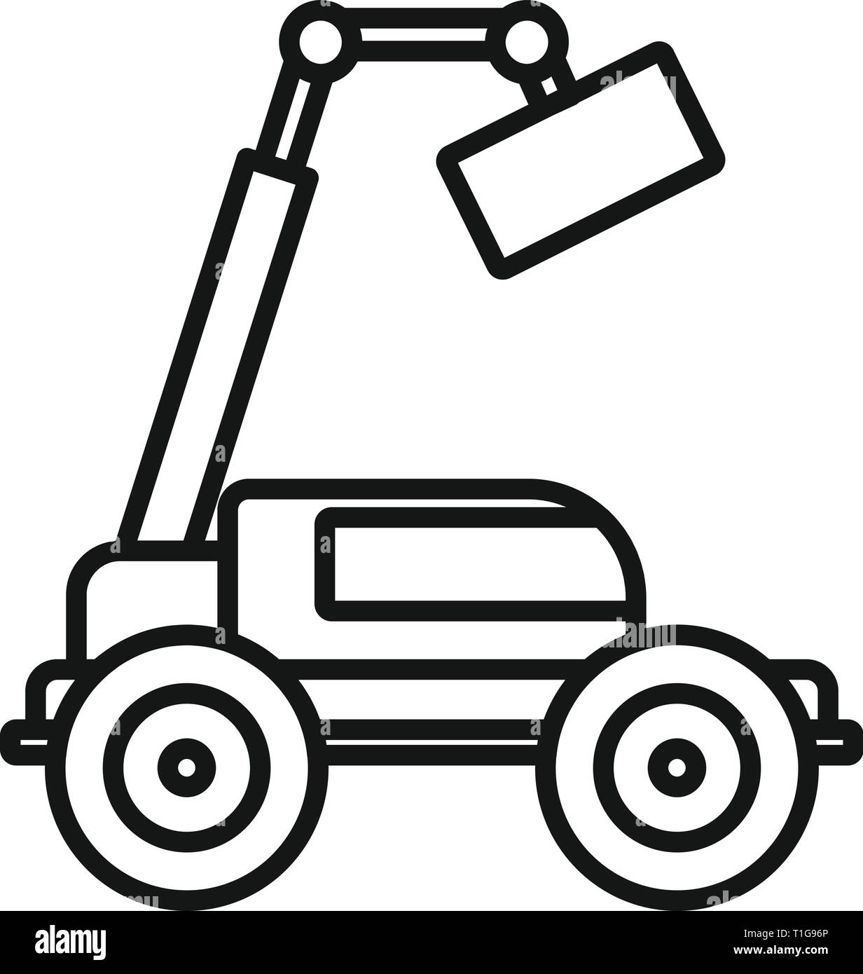 Agricultural lift machine icon. Outline agricultural lift machine ...