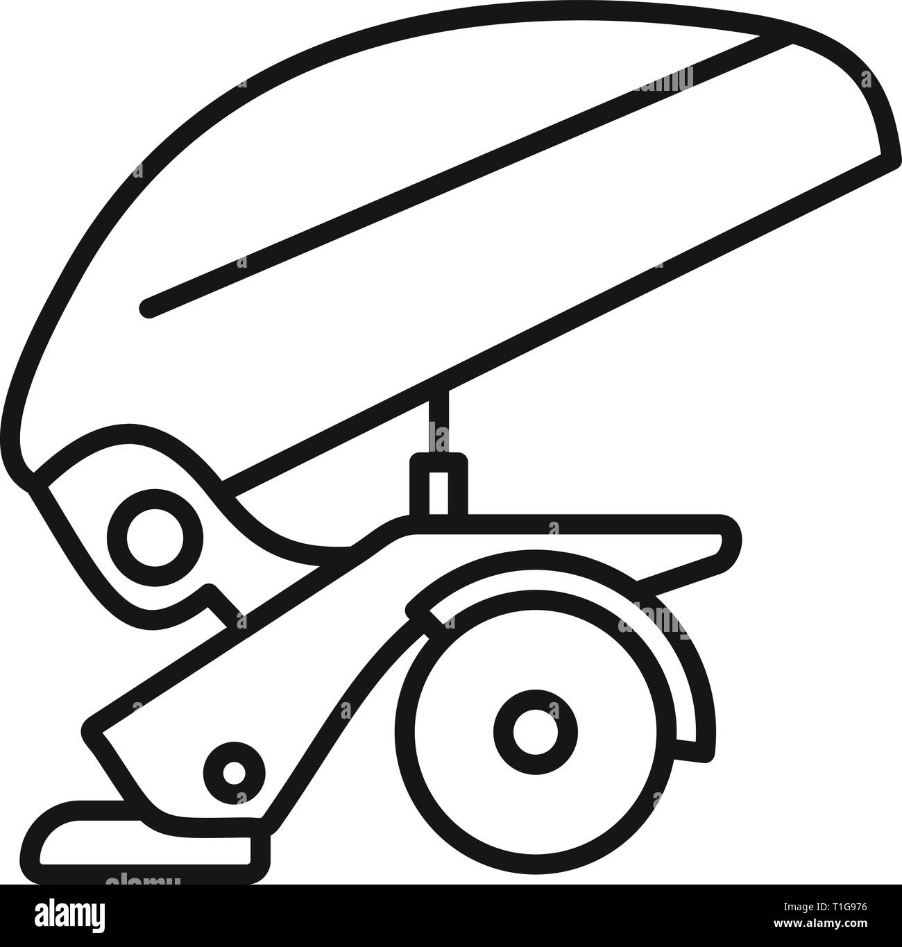 Agricultural trailer icon. Outline agricultural trailer vector icon for ...