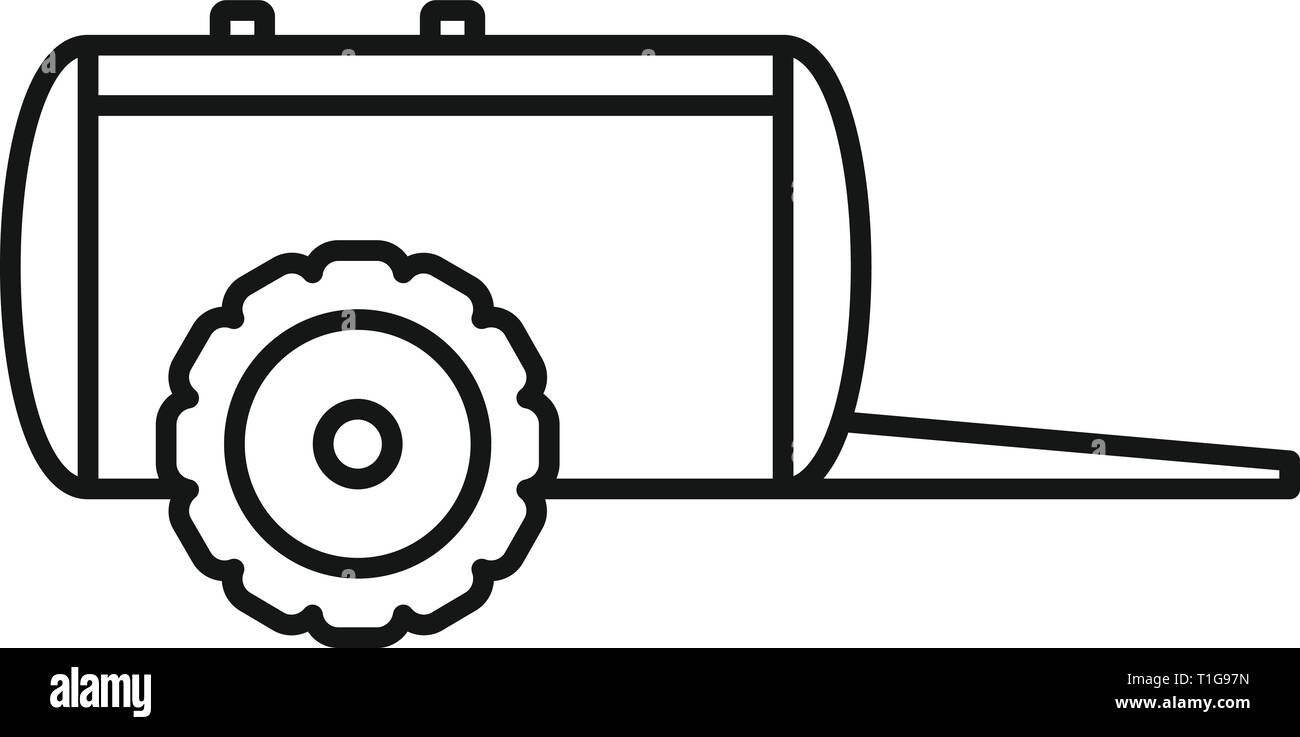 Farm trail cistern icon. Outline farm trail cistern vector icon for web ...