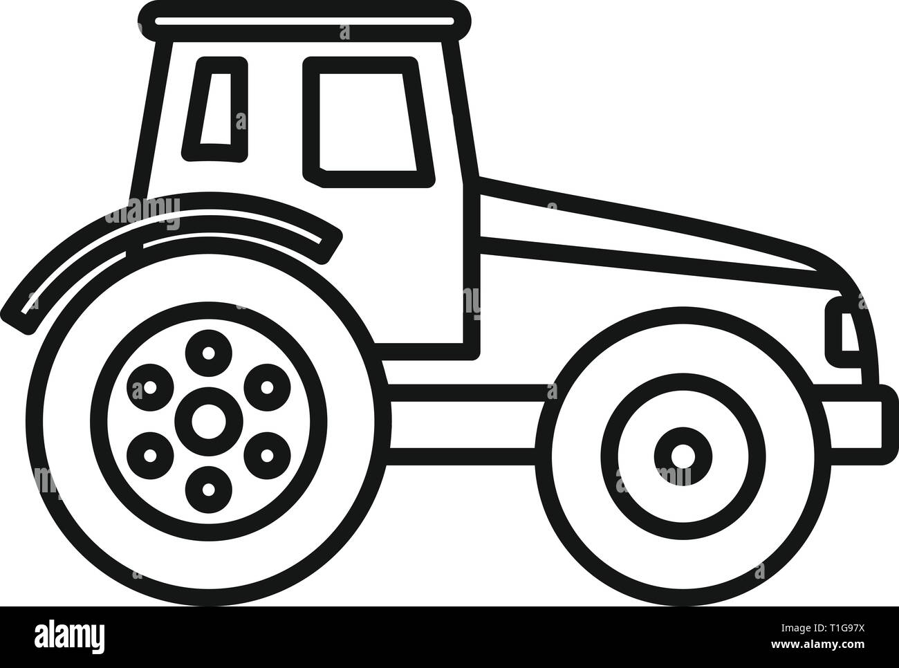 Modern tractor icon. Outline modern tractor vector icon for web design ...