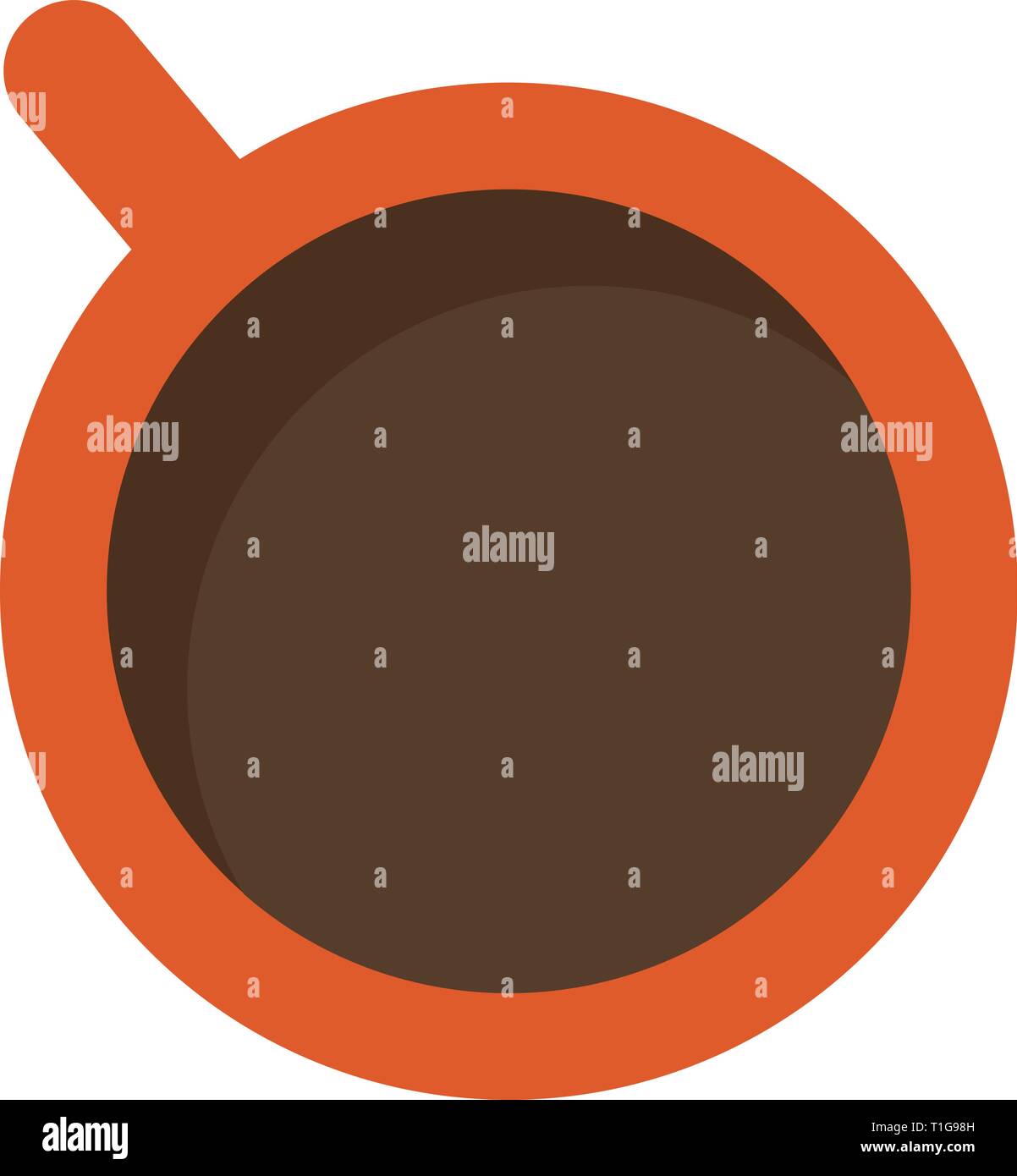 Top view coffee cup icon. Flat illustration of top view coffee cup ...